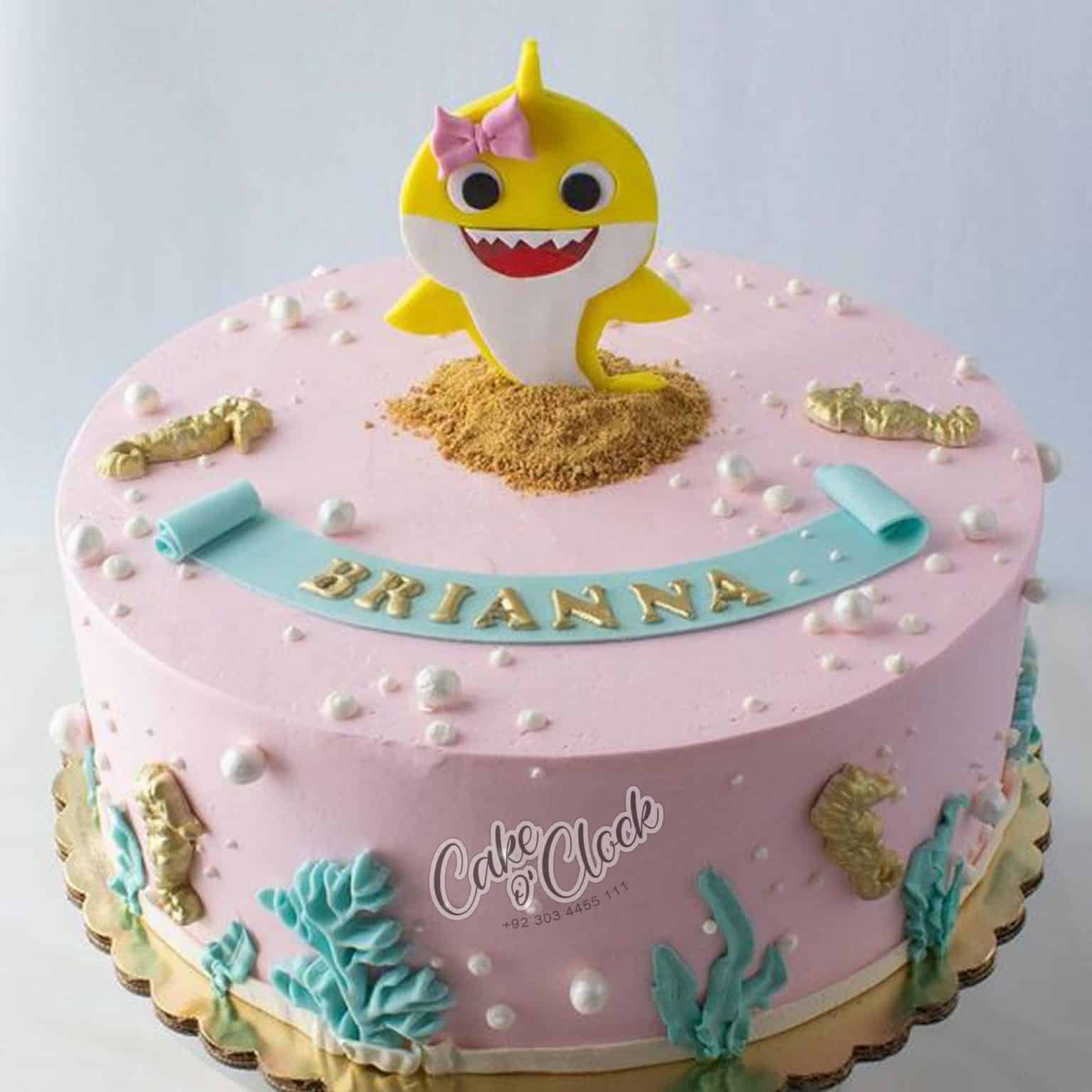 Baby Shark Cake - Cake O Clock - Best Customize Designer Cakes Lahore