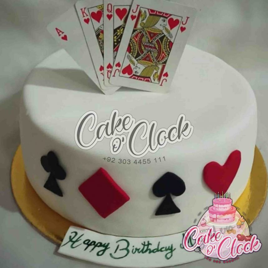 Cards Theme Cake - Cake O Clock - Best Customize Designer Cakes Lahore
